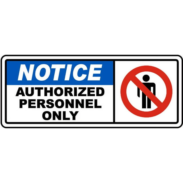Vinyl Stickers - Authorized Personnel Only Sign 17 - Safety and Warning ...