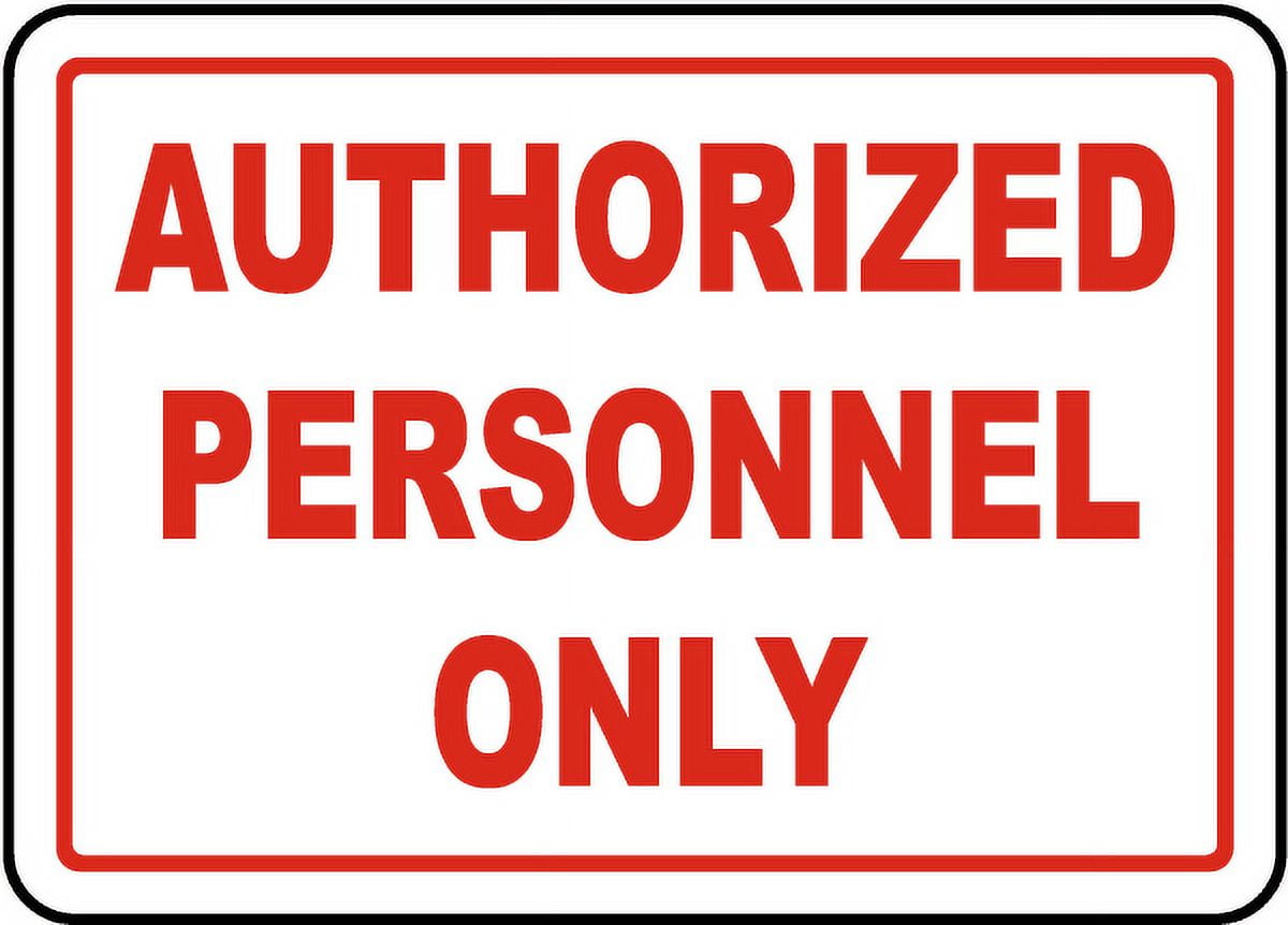 Vinyl Stickers - Authorized Personnel Only Sign 18 - Safety and Warning ...