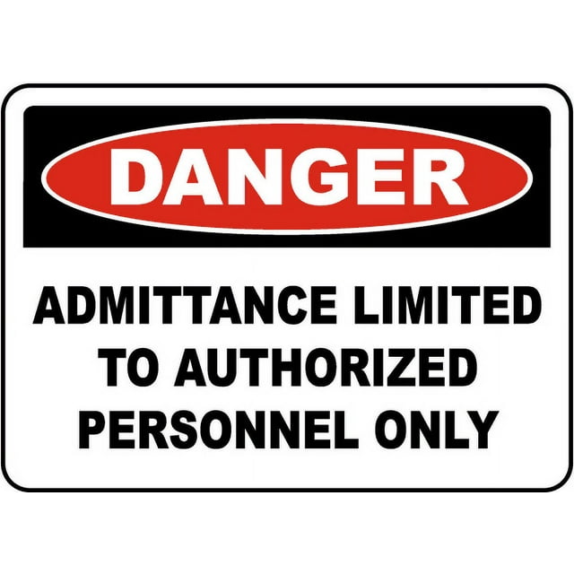 Vinyl Stickers - Authorized Personnel Only Sign 2 - Safety and Warning ...