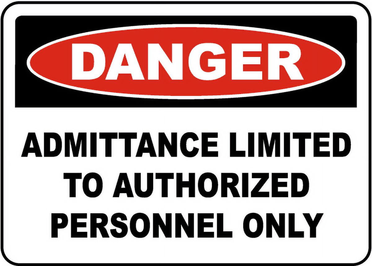 Vinyl Stickers - Authorized Personnel Only Sign 2 - Safety and Warning ...