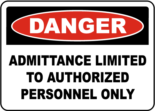 Vinyl Stickers - Authorized Personnel Only Sign 2 - Safety and Warning ...