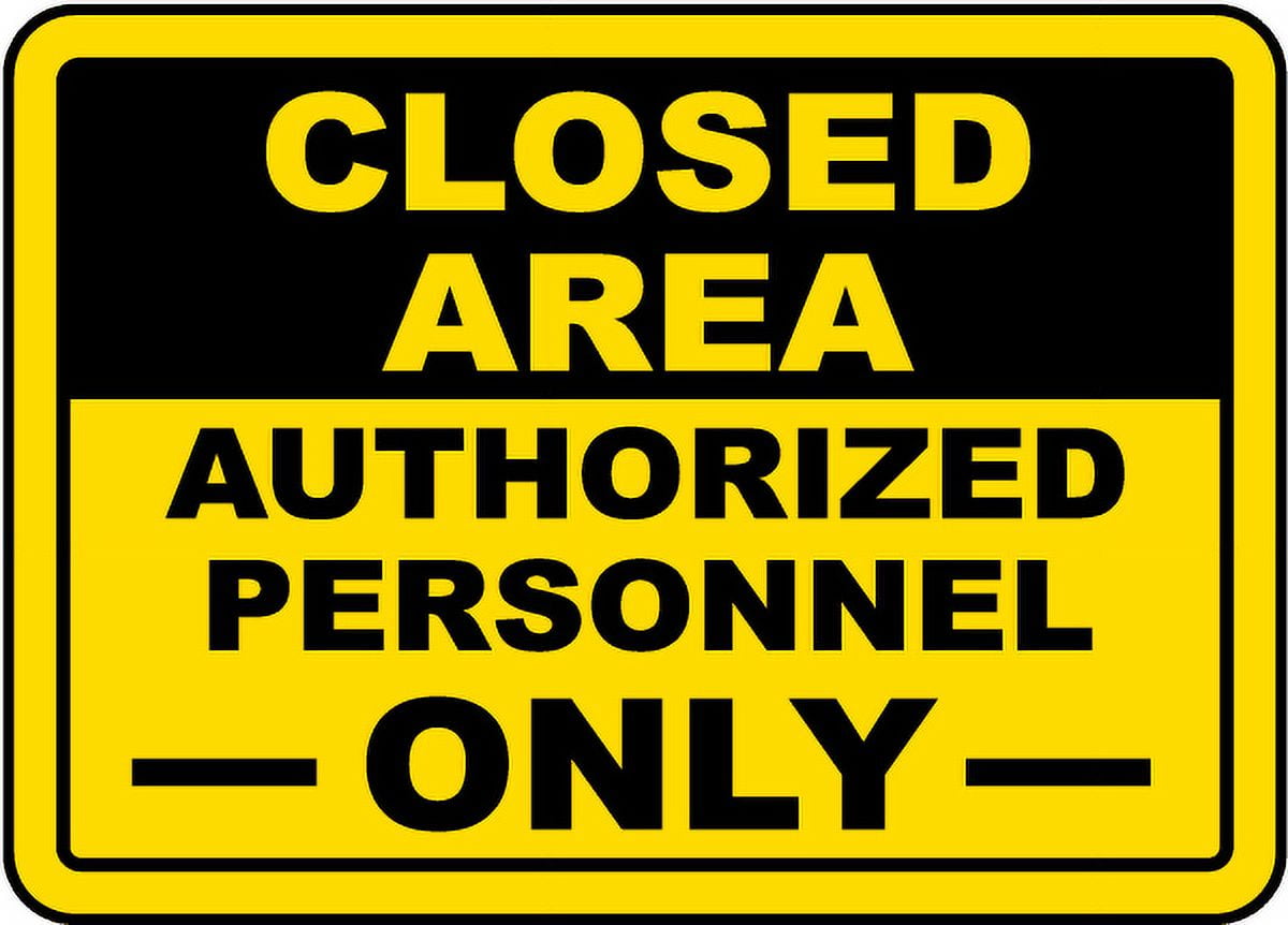 Vinyl Stickers - Authorized Personnel Only Sign 21 - Safety and Warning ...