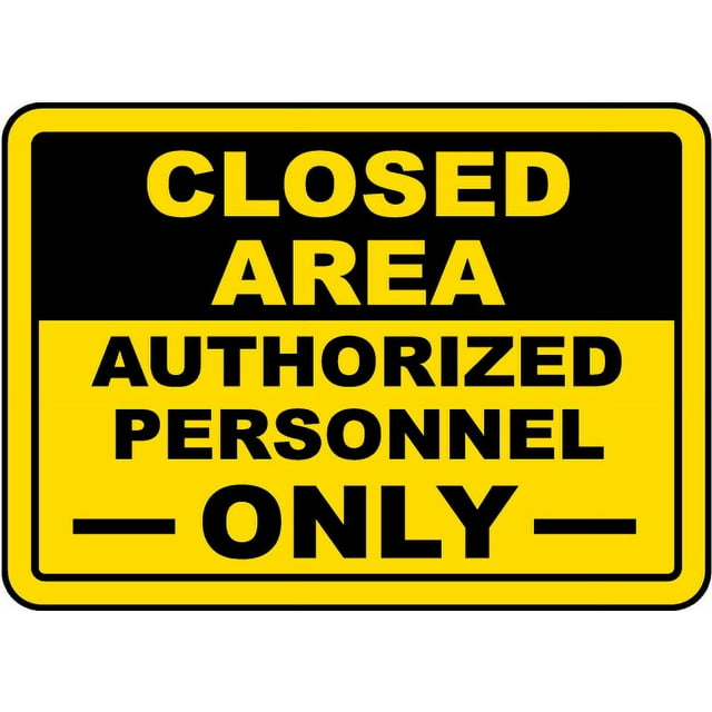 Vinyl Stickers - Authorized Personnel Only Sign 21 - Safety and Warning ...