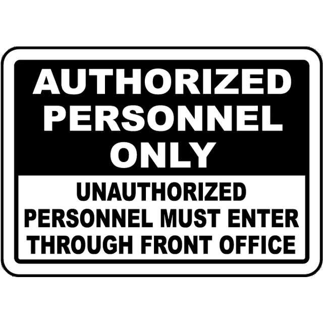 Vinyl Stickers - Authorized Personnel Only Sign 22 - Safety and Warning ...