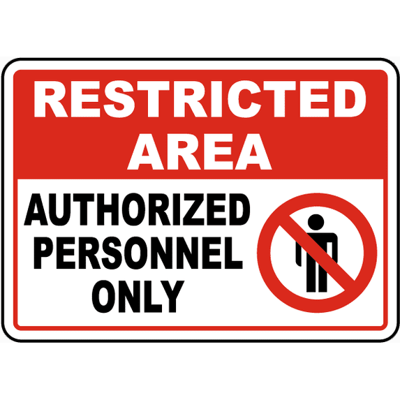 Vinyl Stickers - Authorized Personnel Only Sign 27 - Safety and Warning ...