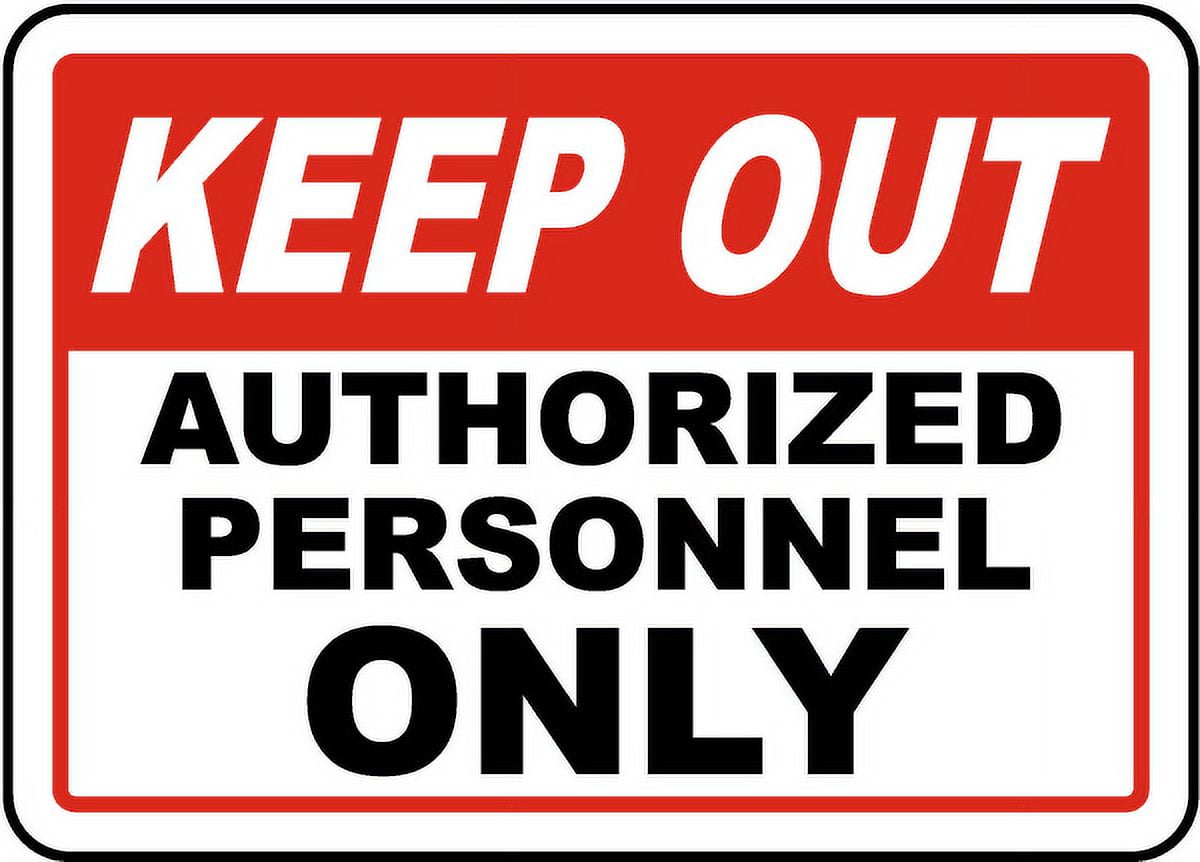 Vinyl Stickers - Authorized Personnel Only Sign 28 - Safety and Warning ...