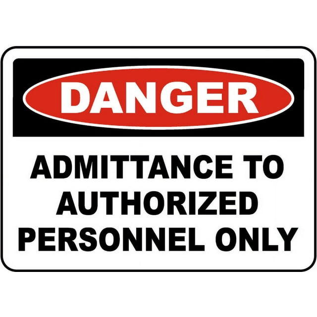Vinyl Stickers - Authorized Personnel Only Sign 3 - Safety and Warning ...
