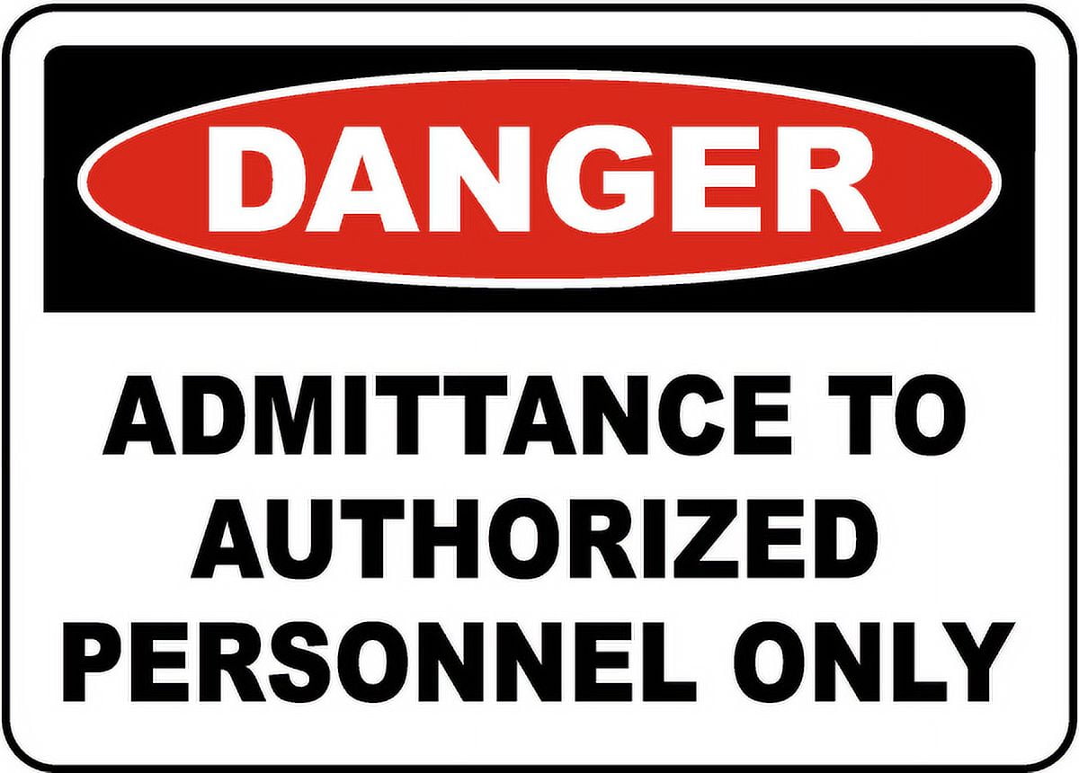 Vinyl Stickers - Authorized Personnel Only Sign 3 - Safety and Warning ...