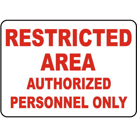 Vinyl Stickers - Authorized Personnel Only Sign 4 - Safety and Warning ...