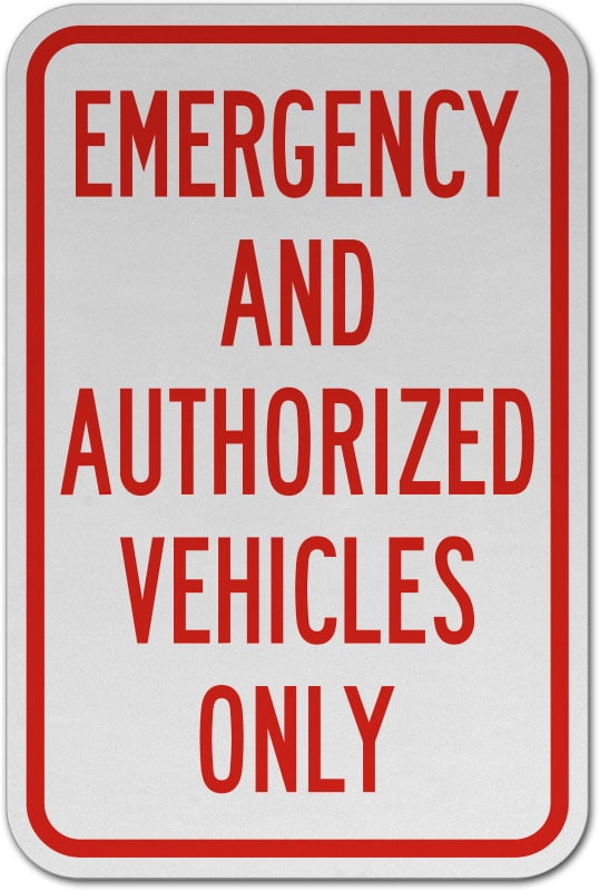 Vinyl Stickers - Authorized Vehicles Only Sign 4 - Safety and Warning ...