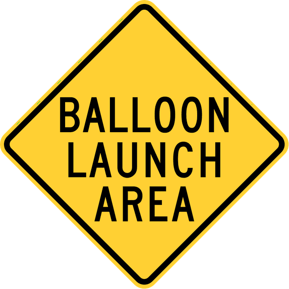 Vinyl Stickers - Balloon Launch Area, Pennsylvania - Safety and Warning ...
