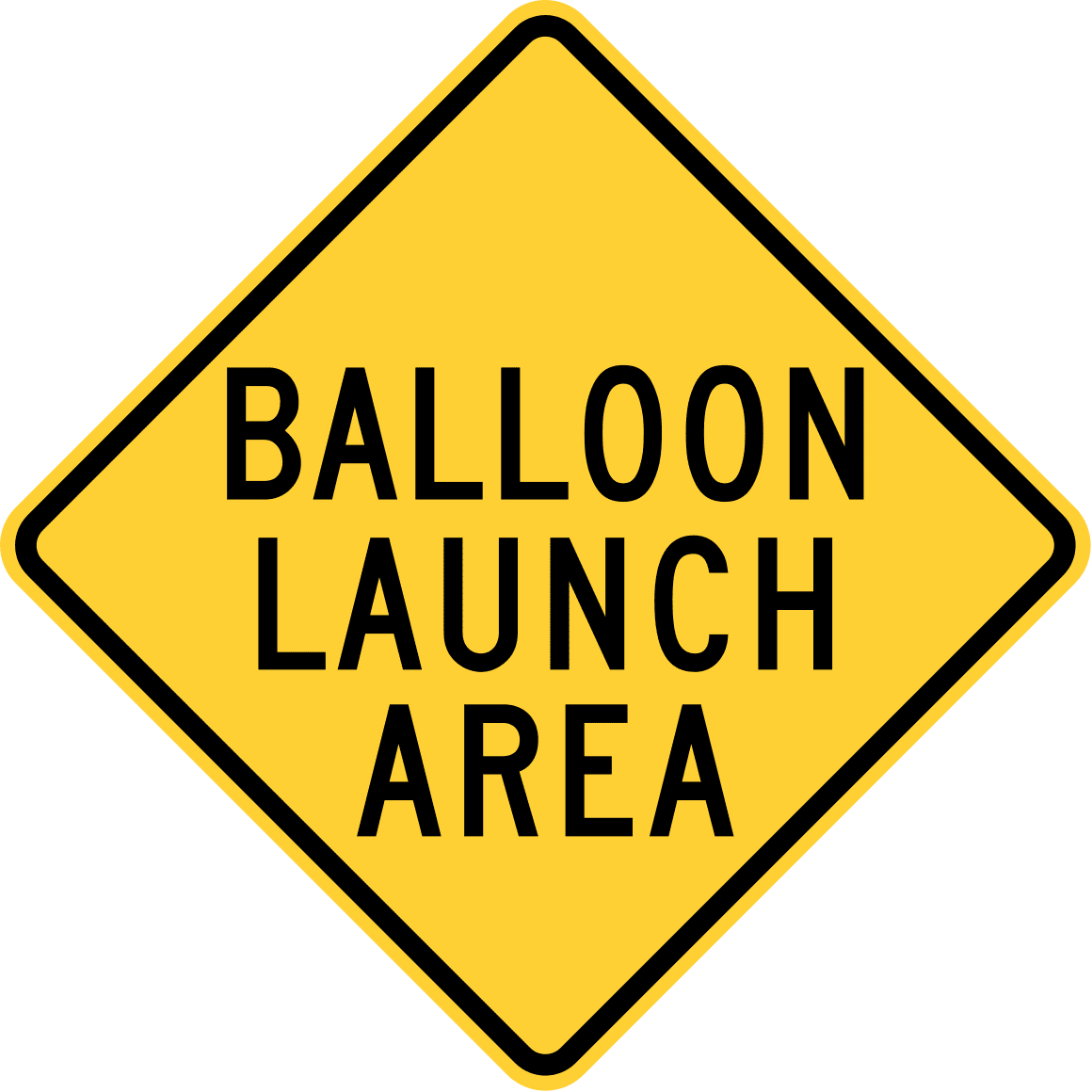 Vinyl Stickers - Balloon Launch Area, Pennsylvania - Safety and Warning ...