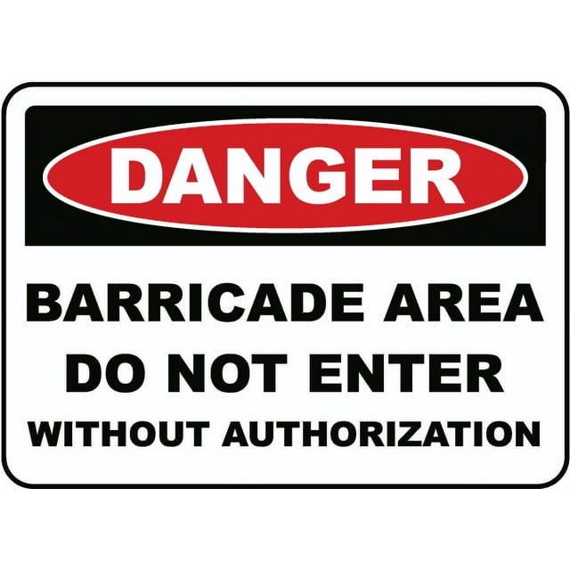 Vinyl Stickers - Barricade Area Do Not Enter Sign - Safety and Warning ...