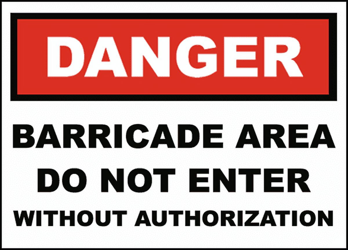 Vinyl Stickers - Barricade Area Do Not Enter Sign - Safety and Warning ...