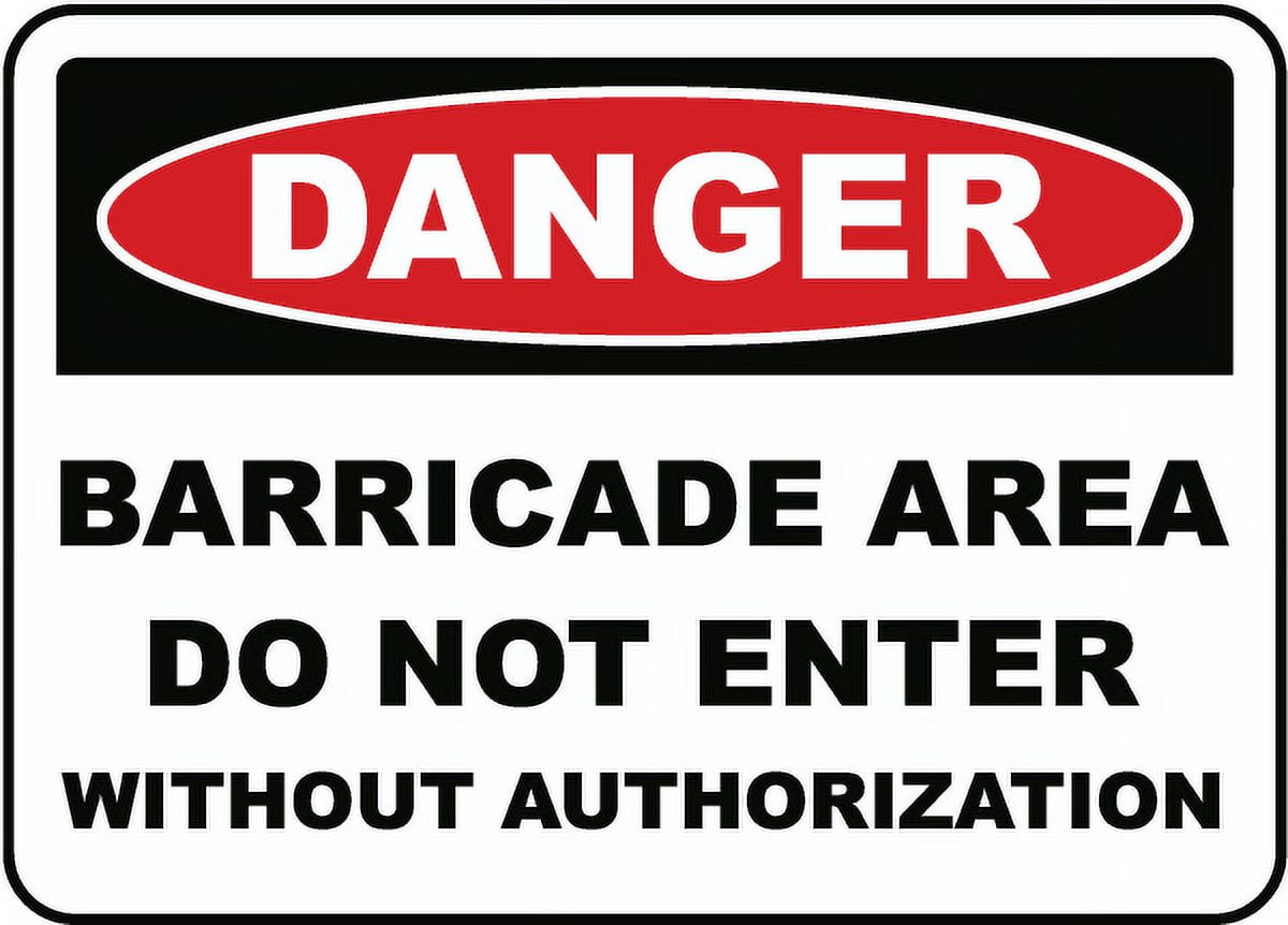 Vinyl Stickers - Barricade Area Do Not Enter Sign - Safety and Warning ...