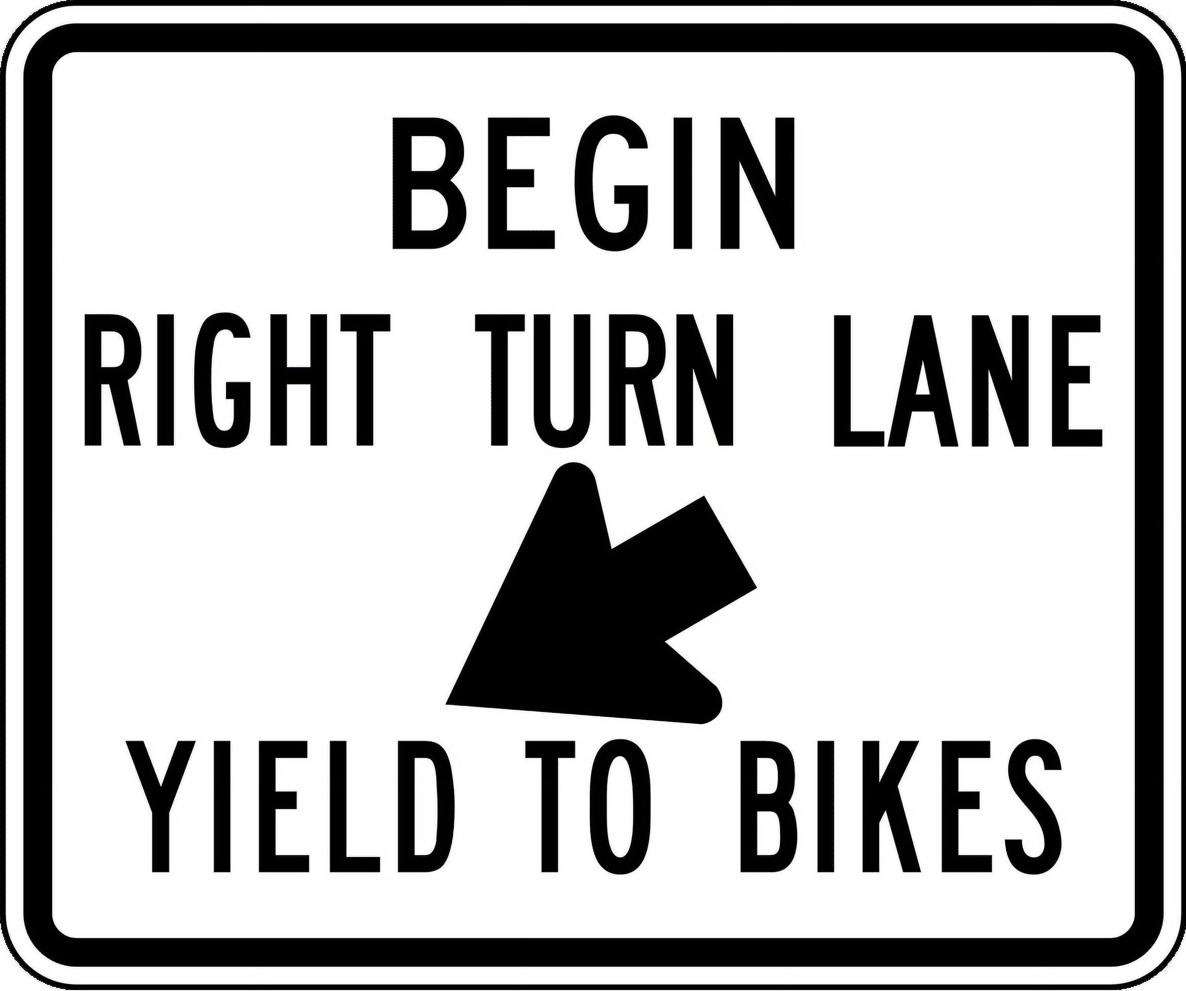 Vinyl Stickers - Begin Right Turn Lane Yield to Bikes - Safety and ...
