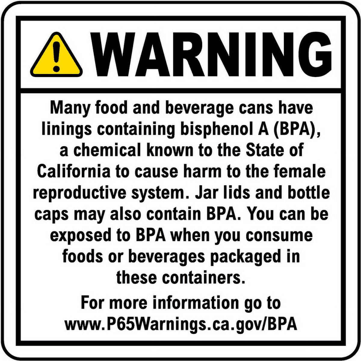 Vinyl Stickers - Bisphenol A Exposure from Canned and Bottled Foods and ...