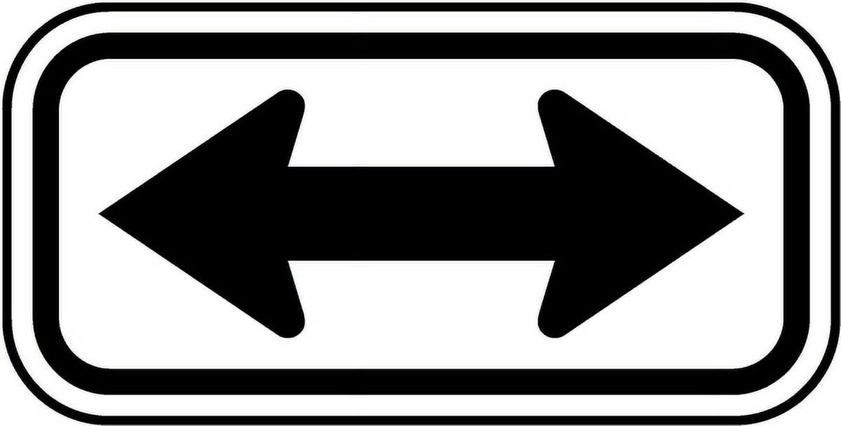 Vinyl Stickers - Black Double Arrow Sign H7 - Safety and Warning ...