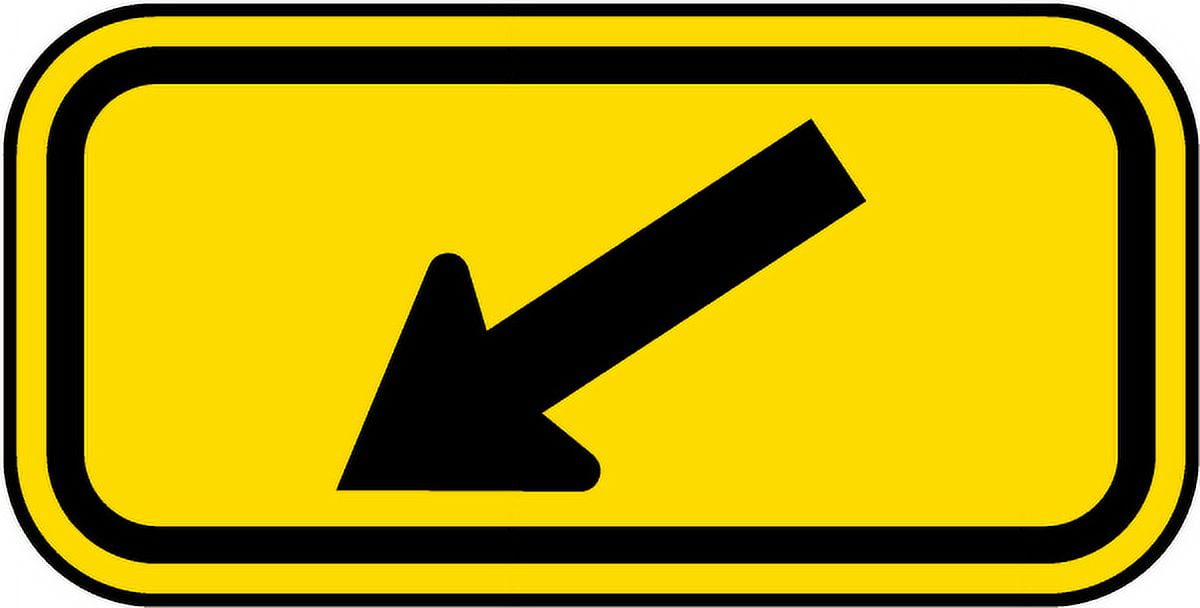 Vinyl Stickers - Black/Yellow Diagonal Arrow Sign I4 - Safety and ...