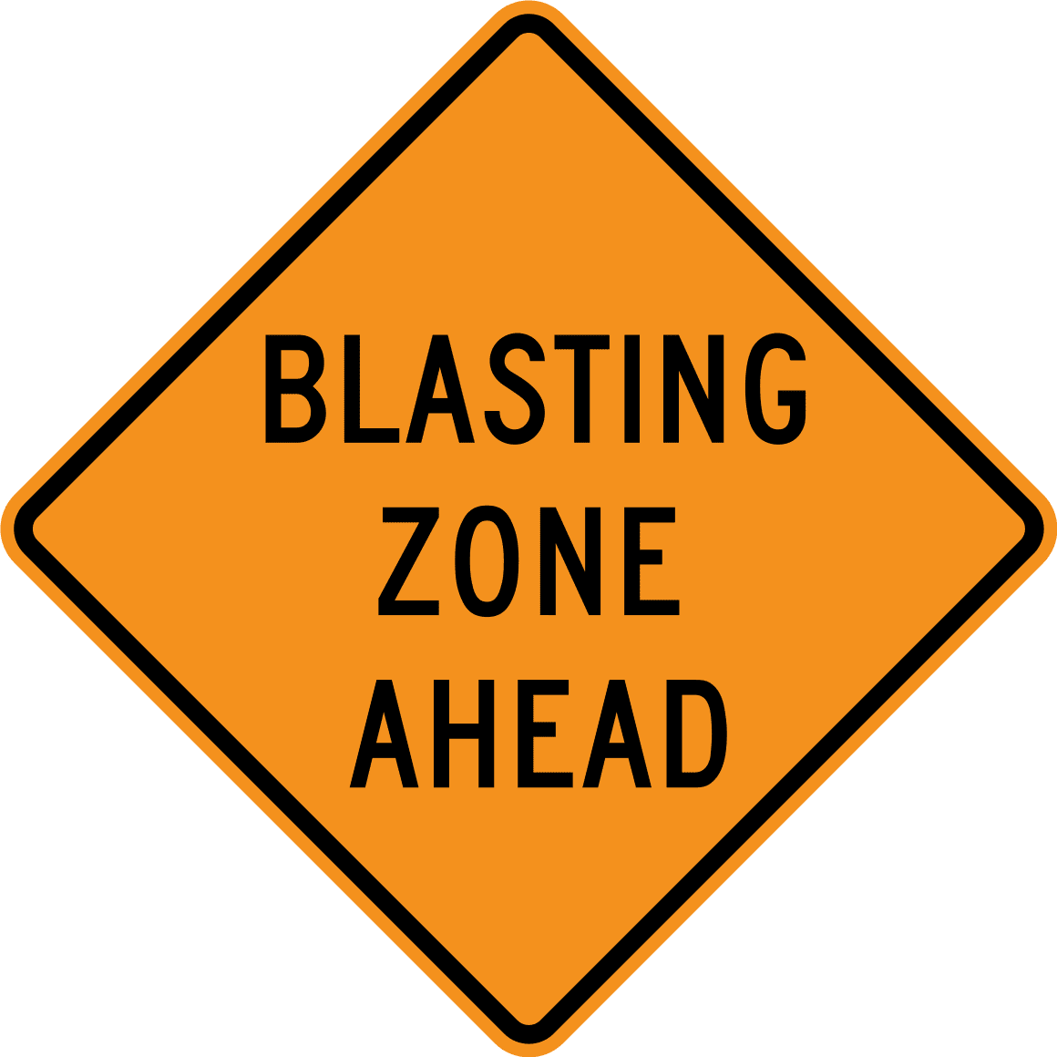 Vinyl Stickers - Blasting Zone Ahead - Safety and Warning Warehouse ...