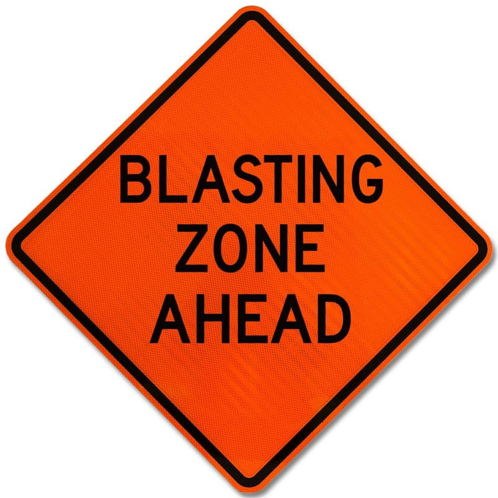 Vinyl Stickers - Blasting Zone Ahead Sign - Safety and Warning ...