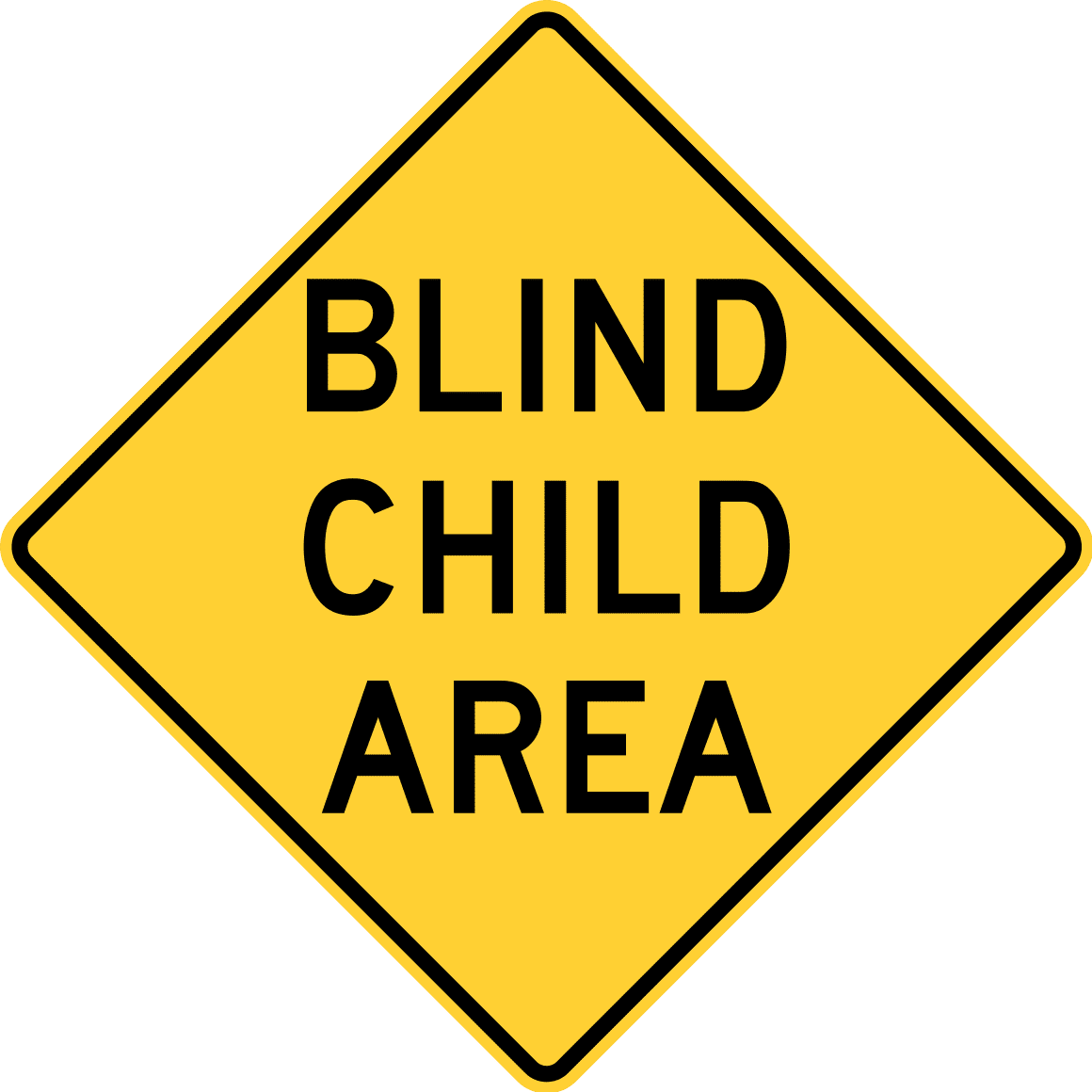 Vinyl Stickers - Blind Child Area, New York State - Safety and Warning ...