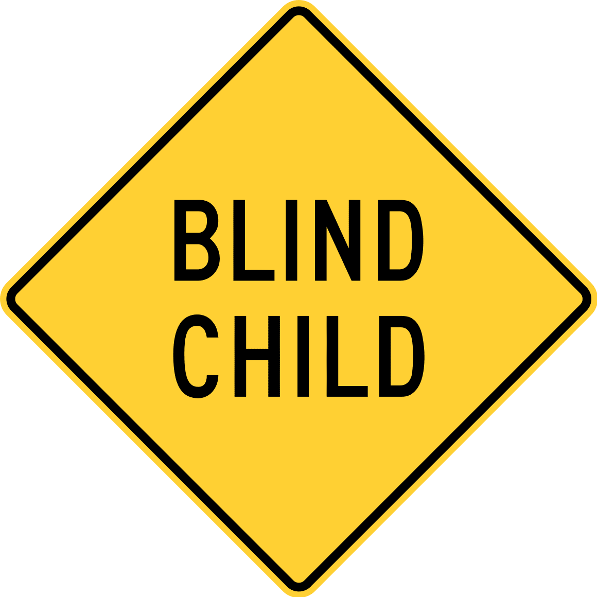 Vinyl Stickers - Blind Child, Delaware - Safety and Warning Warehouse ...
