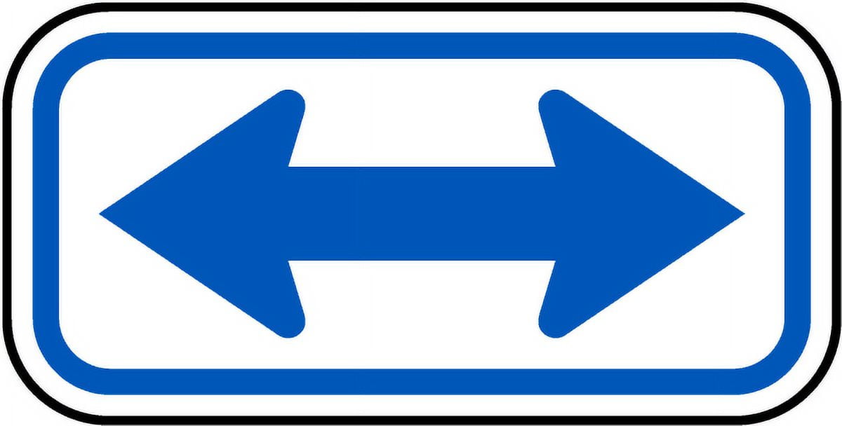 Vinyl Stickers - Blue Double Arrow Sign J5-Safety and Warning Warehouse ...