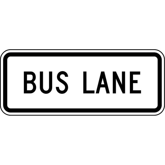 Vinyl Stickers - Bus Lane - Safety and Warning Warehouse Signs Stickers ...
