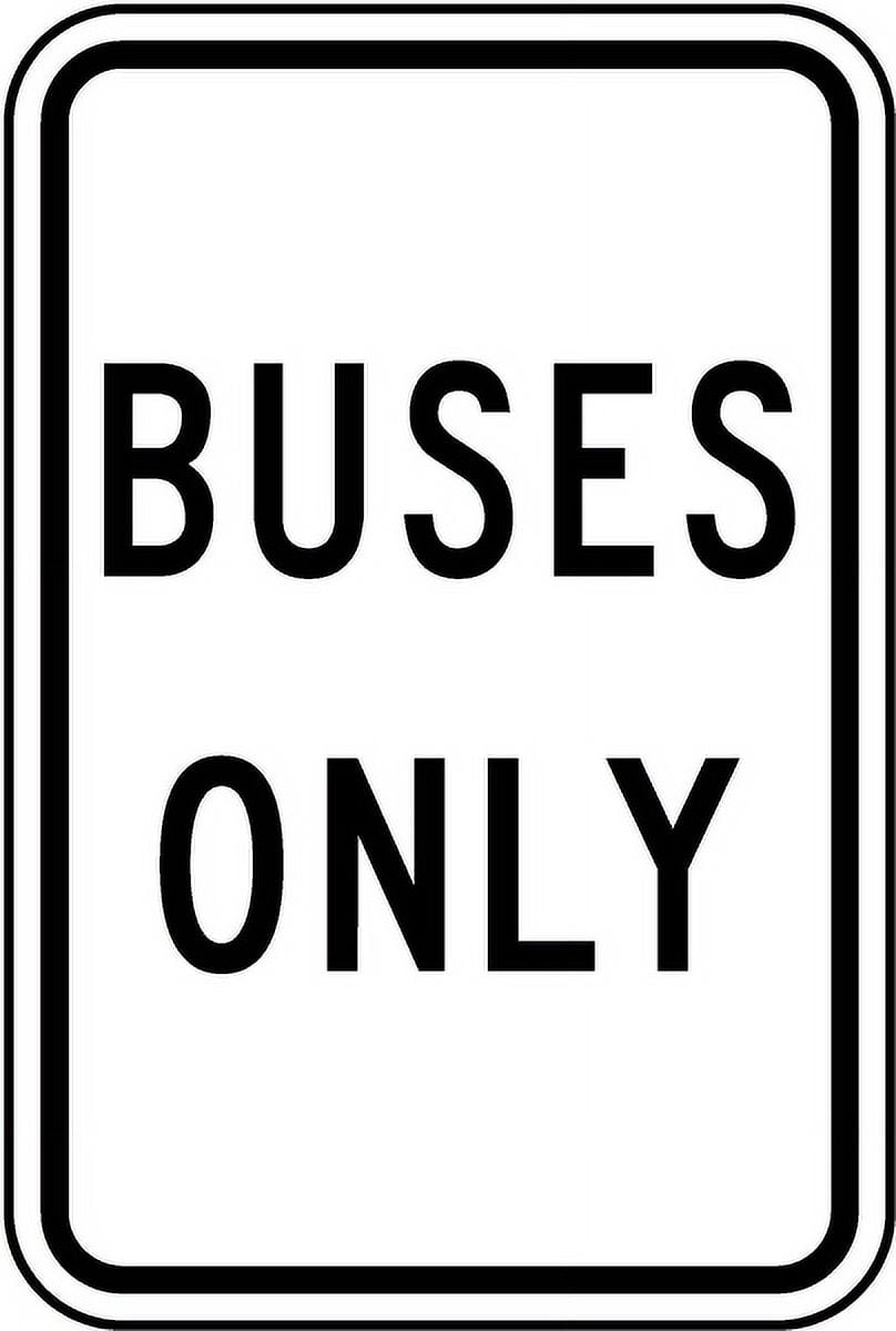 Vinyl Stickers - Buses Only Sign - Safety and Warning Warehouse Signs ...