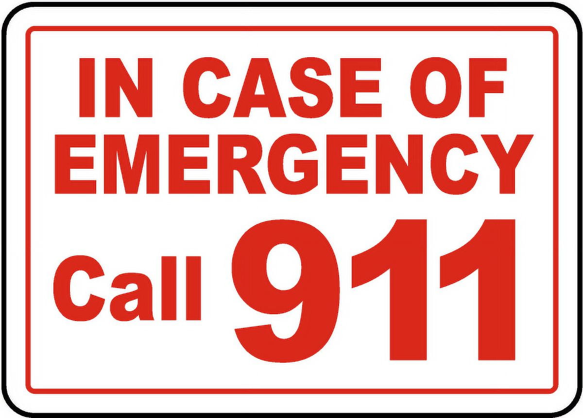 Vinyl Stickers - Call 911 Sign 3 - Safety and Warning Warehouse Signs ...