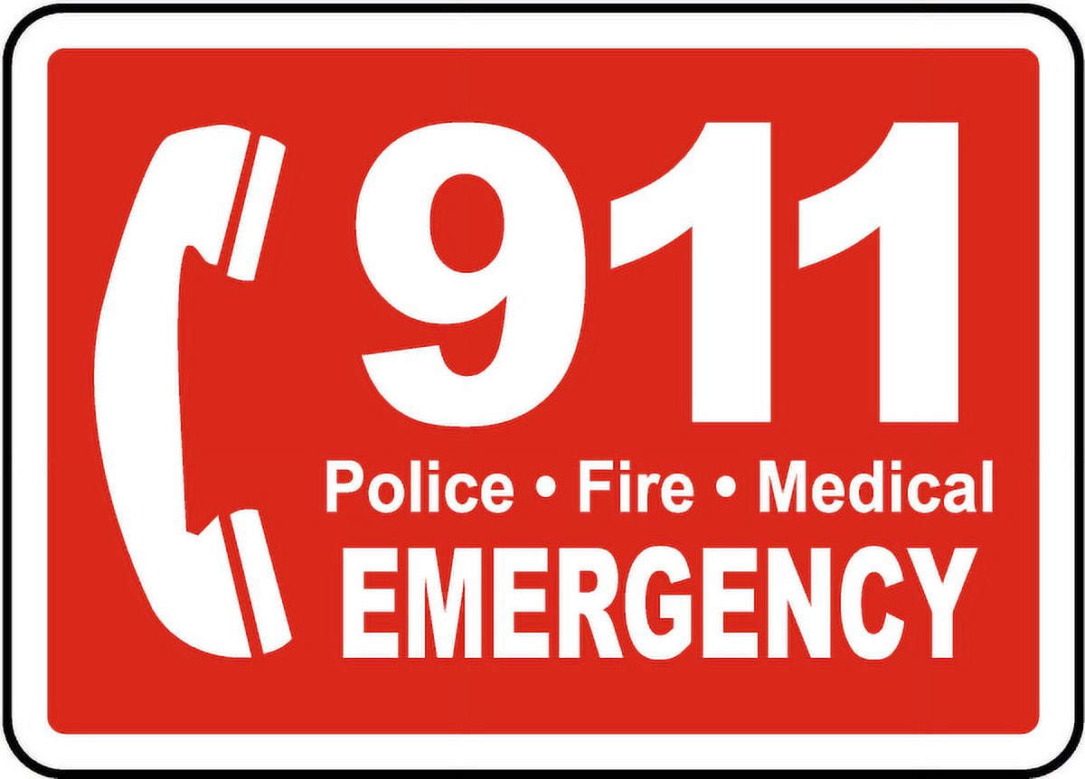 Vinyl Stickers - Call 911 Sign - Safety and Warning Warehouse Signs ...