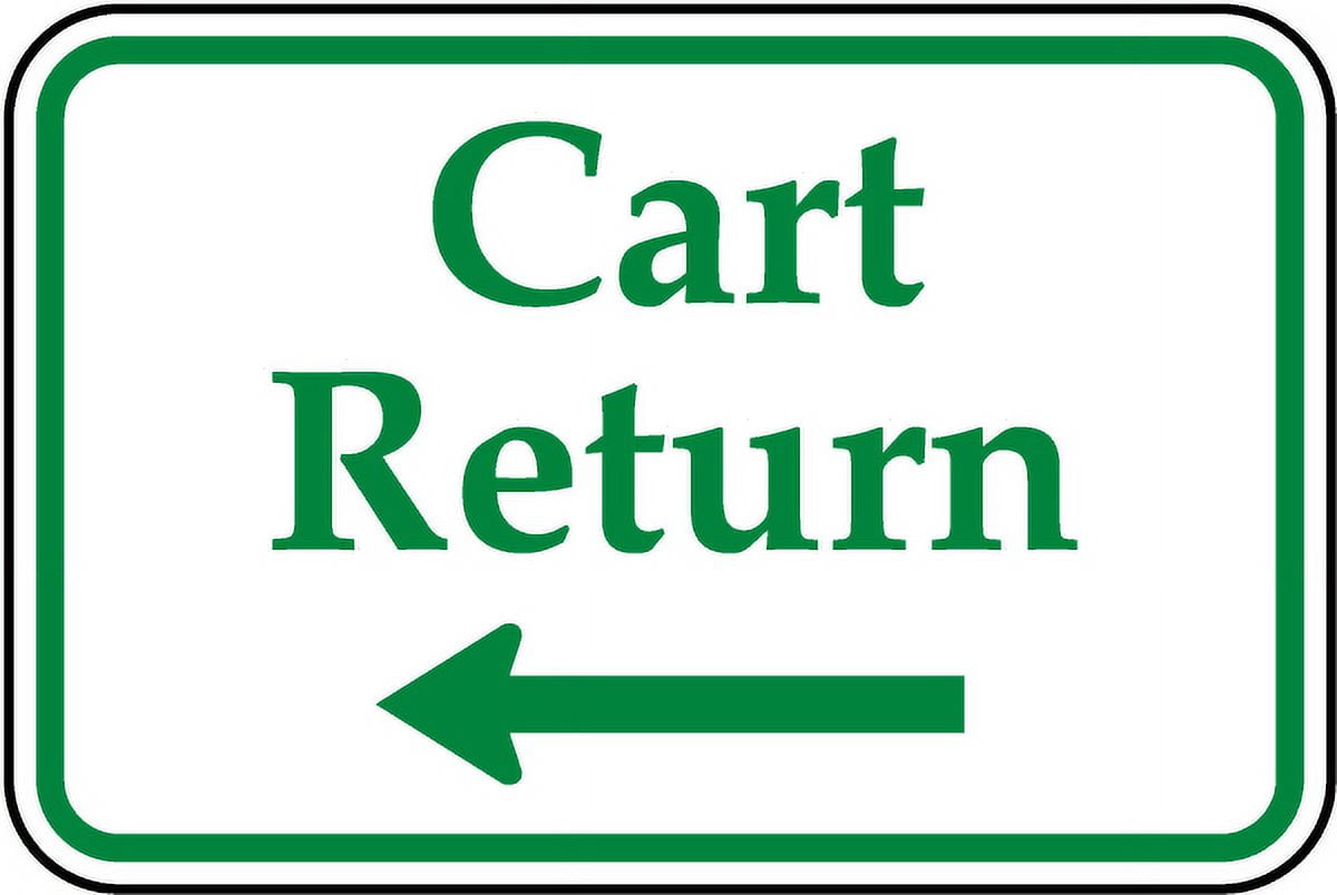 Vinyl Stickers - Cart Return (Left Arrow) Sign K3 - Safety and Warning ...