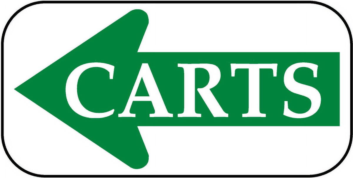 Vinyl Stickers - Carts (Left Arrow) Sign - Safety and Warning Warehouse ...