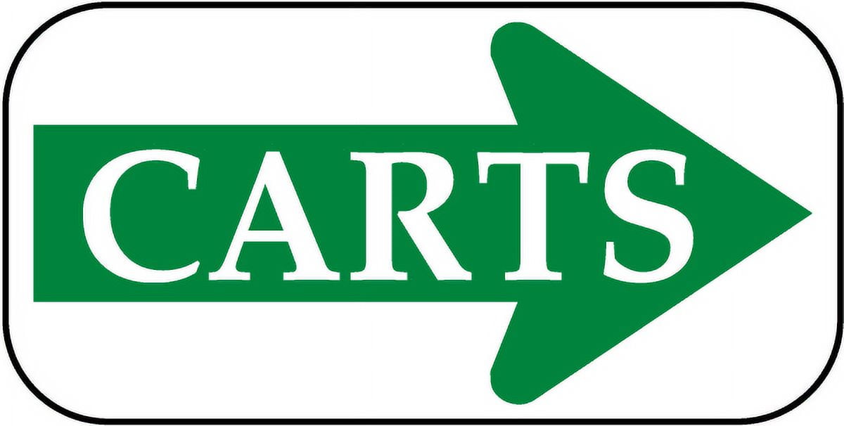 Vinyl Stickers - Carts (Right Arrow) Sign - Safety and Warning ...