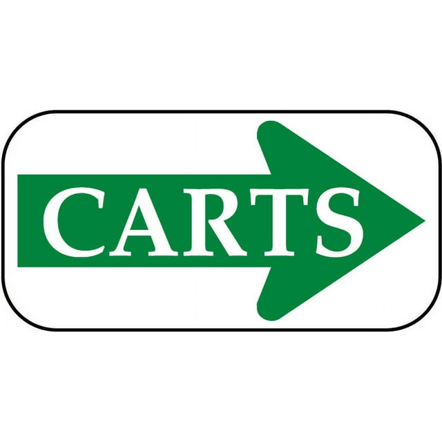 Vinyl Stickers - Carts (Right Arrow) Sign - Safety and Warning ...