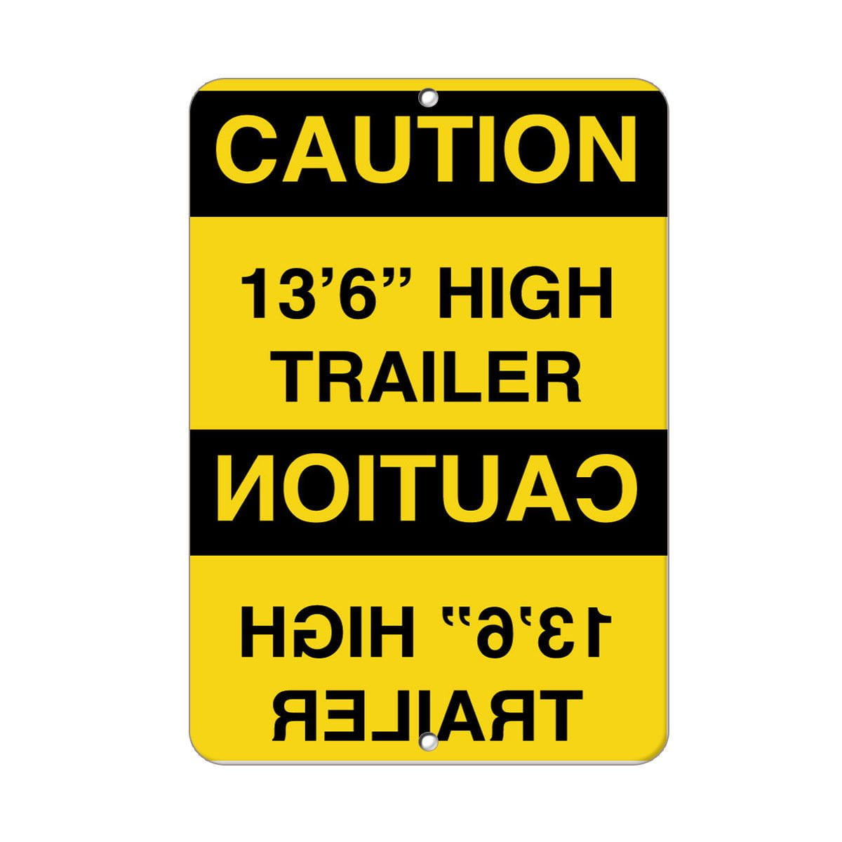 Vinyl Stickers - Caution - 13'6" High Trailer Caution - 13'6" High Trailer - Safety and Warning ...