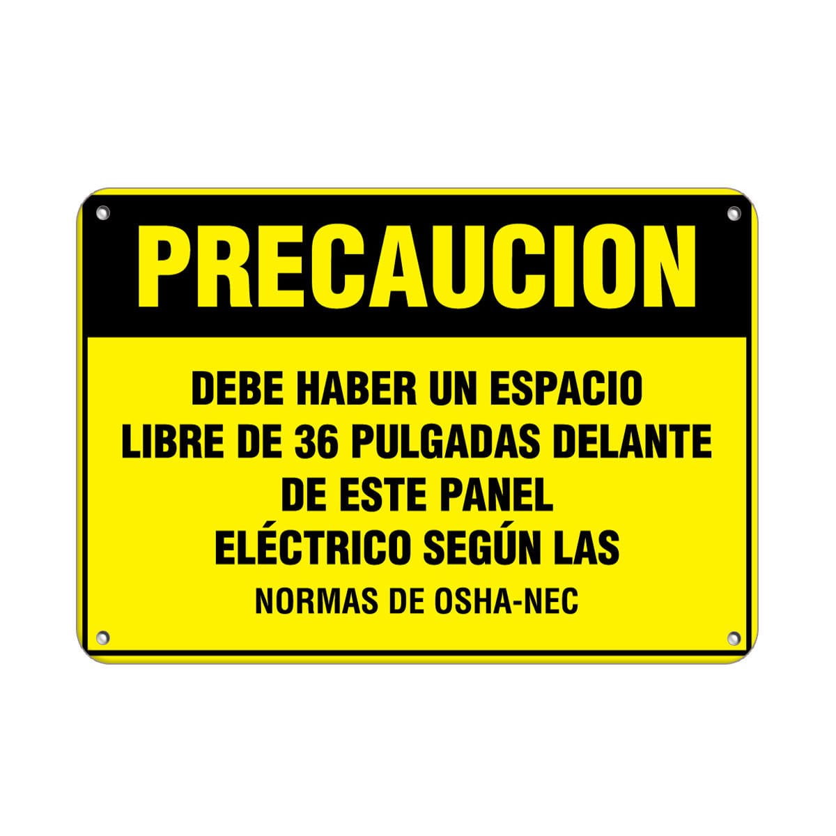 Vinyl Stickers - Caution - 36 Inch Free Space in Front of Electrical ...