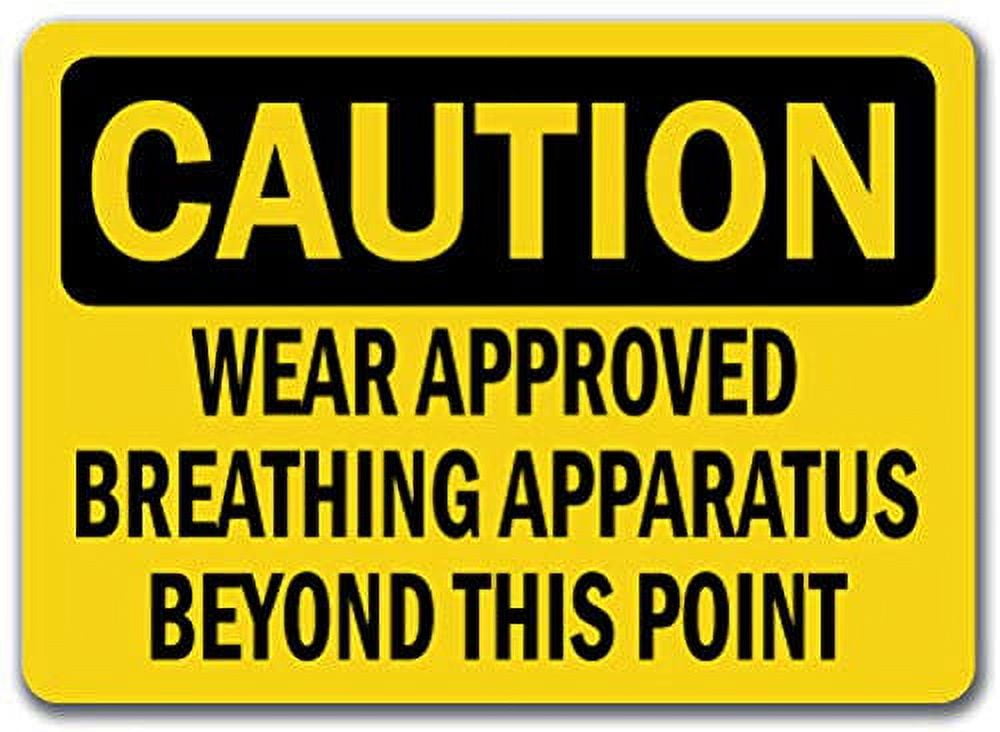 Vinyl Stickers - Caution - Approved Breathing Apparatus Req'd - Safety ...