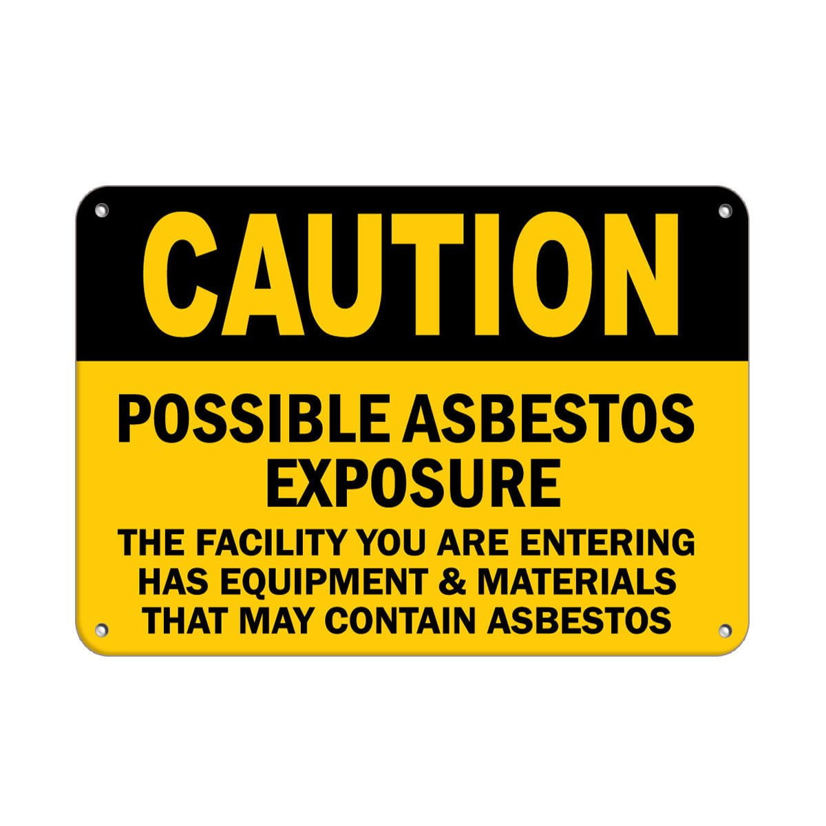 Vinyl Stickers - Caution - Asbestos Exposure Facility May Contain ...