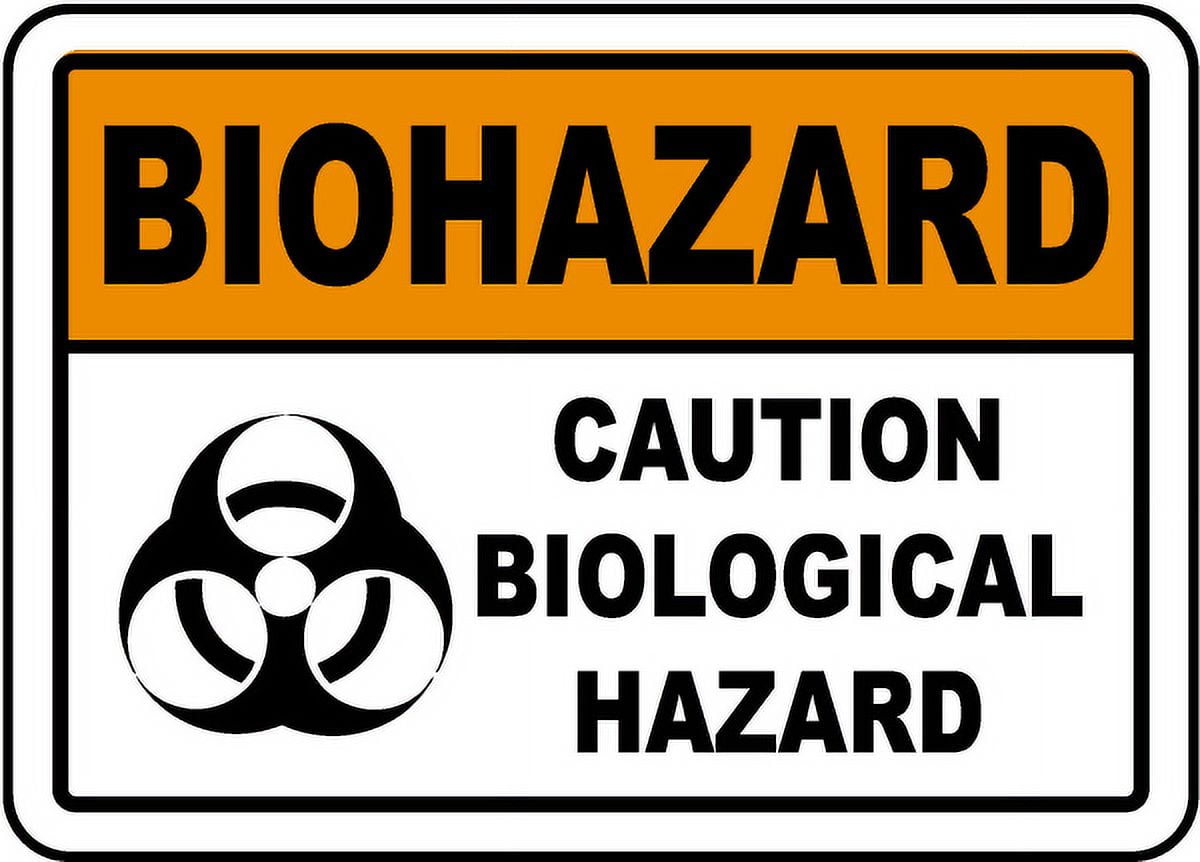 Vinyl Stickers - Caution Biological Hazard Sign - Safety and Warning ...