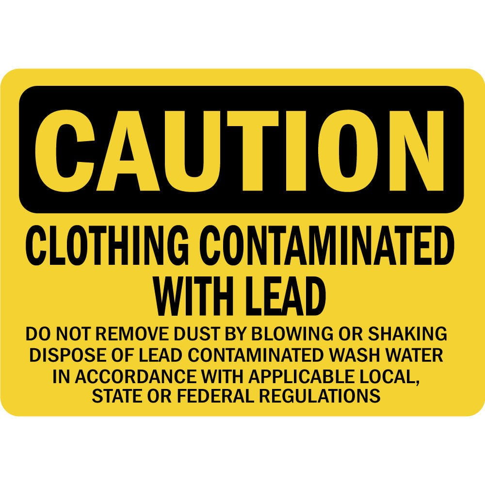 Vinyl Stickers - Caution - Clothing Contaminated with Lead Do Not ...