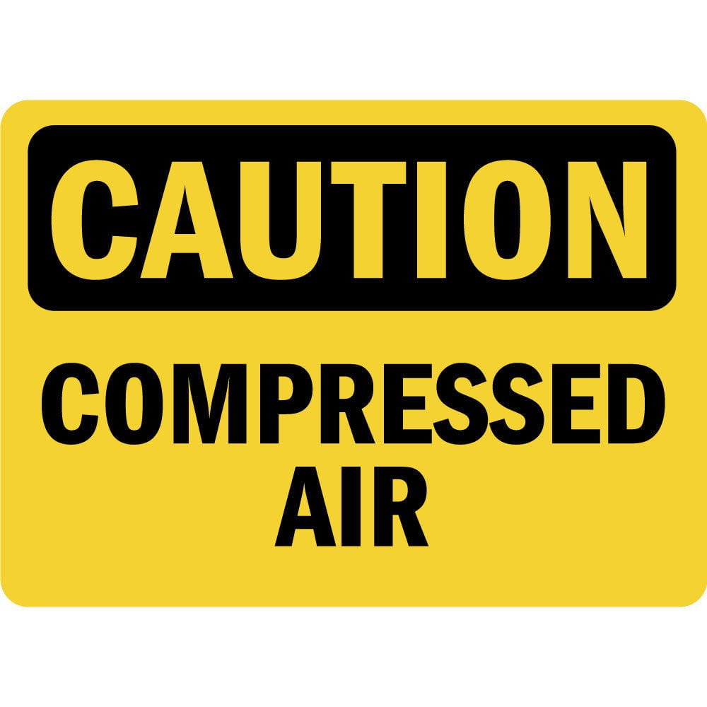 Vinyl Stickers - Caution - Compressed Air OSHA - Safety and Warning ...