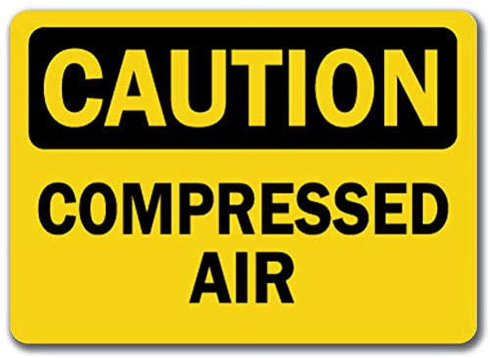 Vinyl Stickers - Caution - Compressed Air -Safety and Warning Warehouse ...