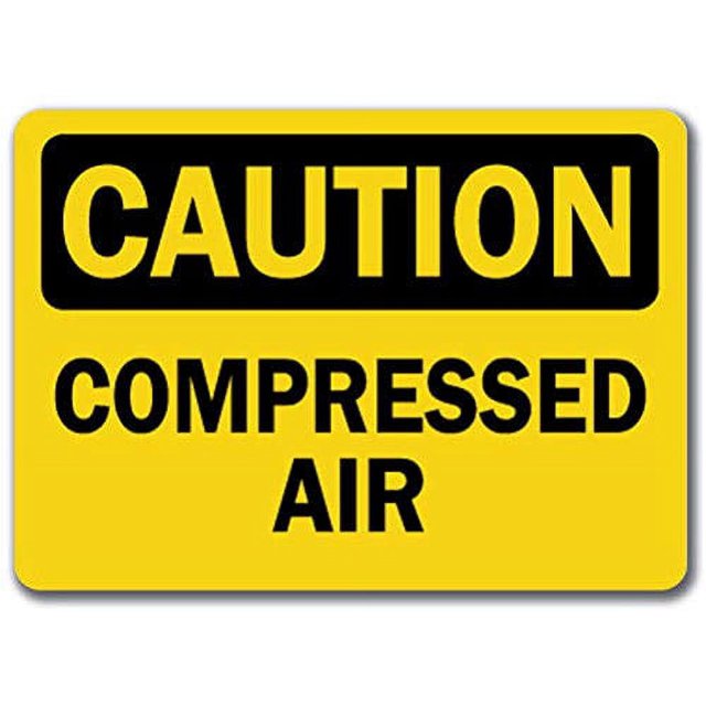 Vinyl Stickers - Caution - Compressed Air -Safety and Warning Warehouse ...