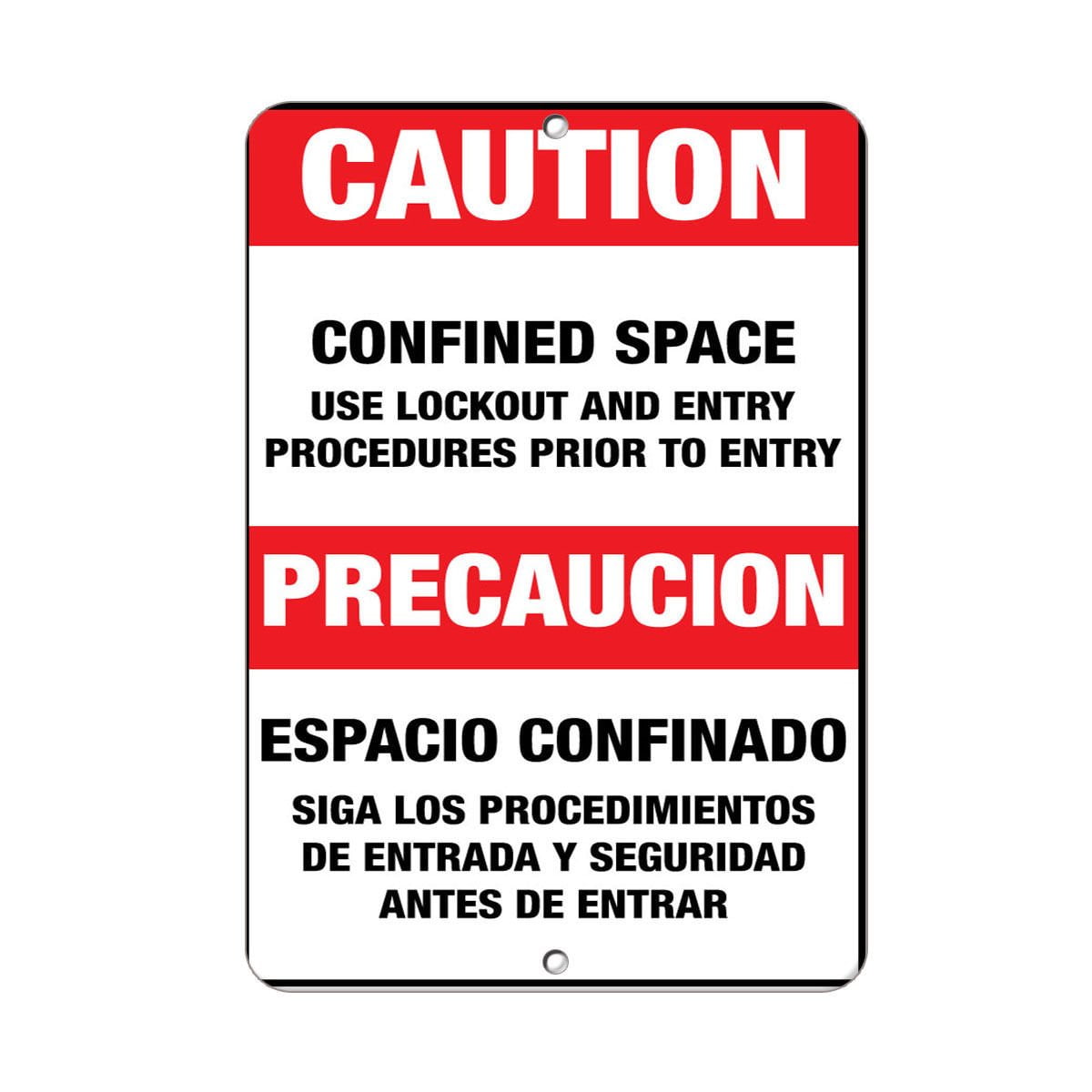 Vinyl Stickers - Caution - Confined Space Use Lockout and Entry ...