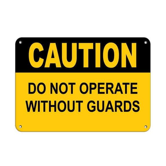 Vinyl Stickers - Caution - Do Not Operate Without Guards - Safety and ...