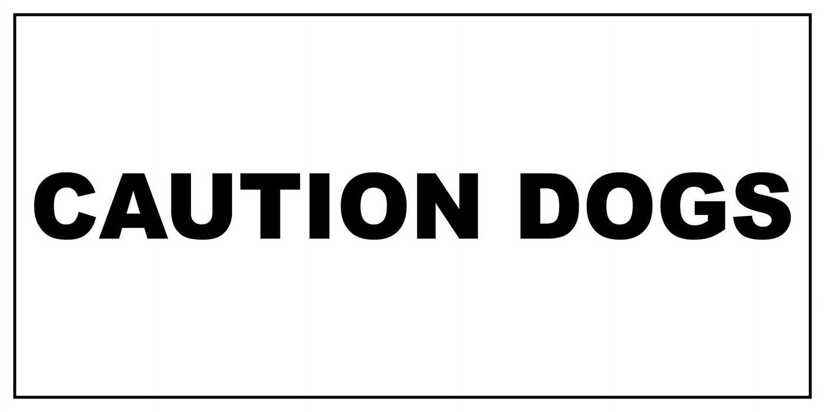 Vinyl Stickers - Caution - Dogs Black - Safety and Warning Warehouse ...