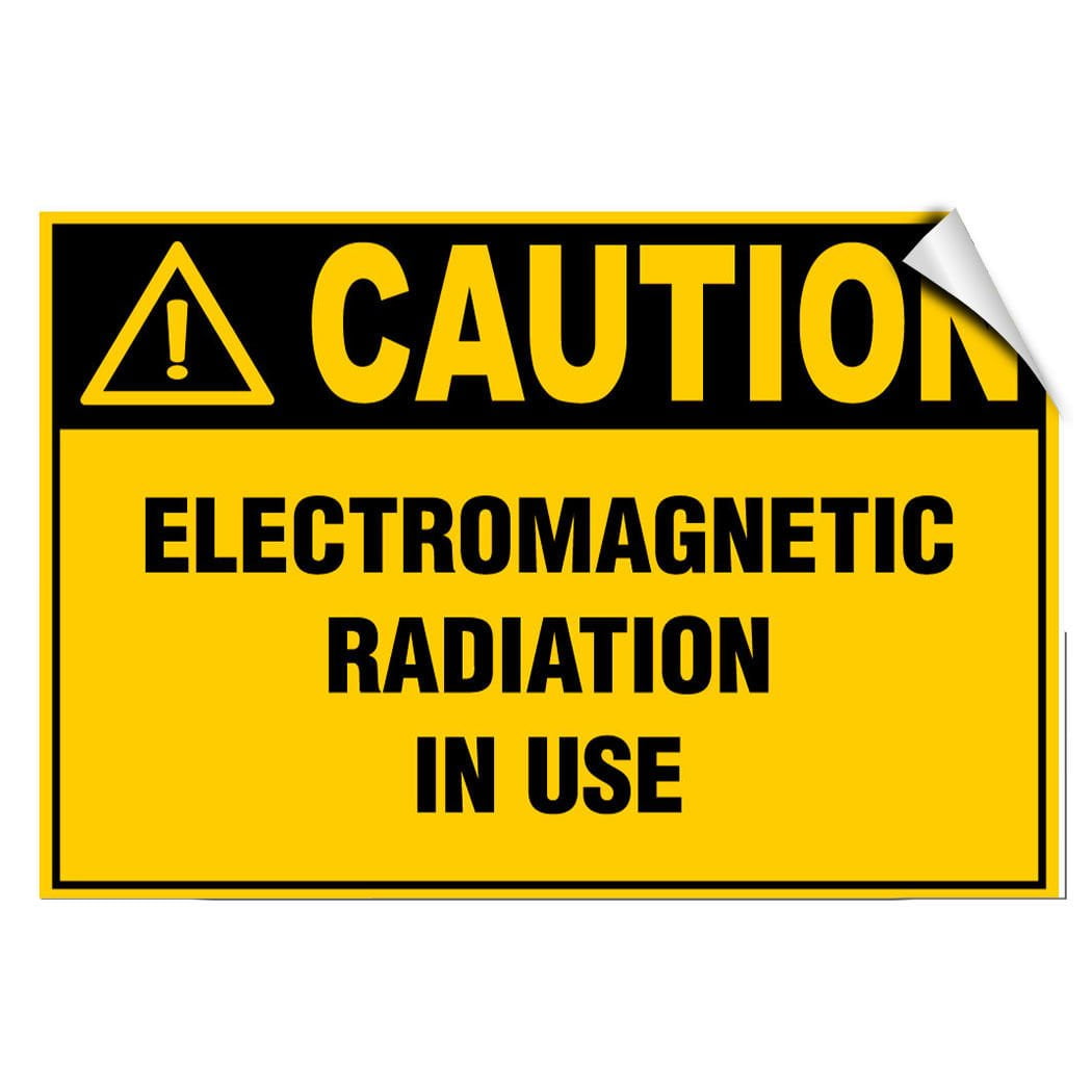 Vinyl Stickers - Caution - Electromagnetic Radiation in Use Hazard ...