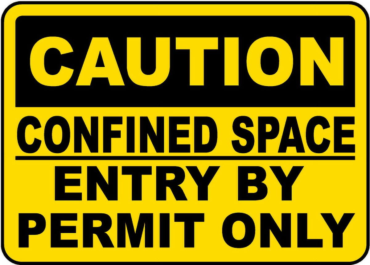 Vinyl Stickers - Caution Entry by Permit Only Sign - Safety and Warning ...
